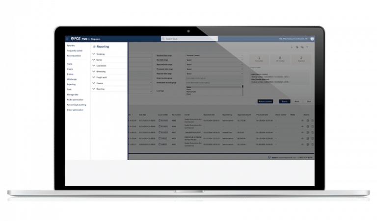 TMS Reporting and Analytics for Shippers | PCS Software